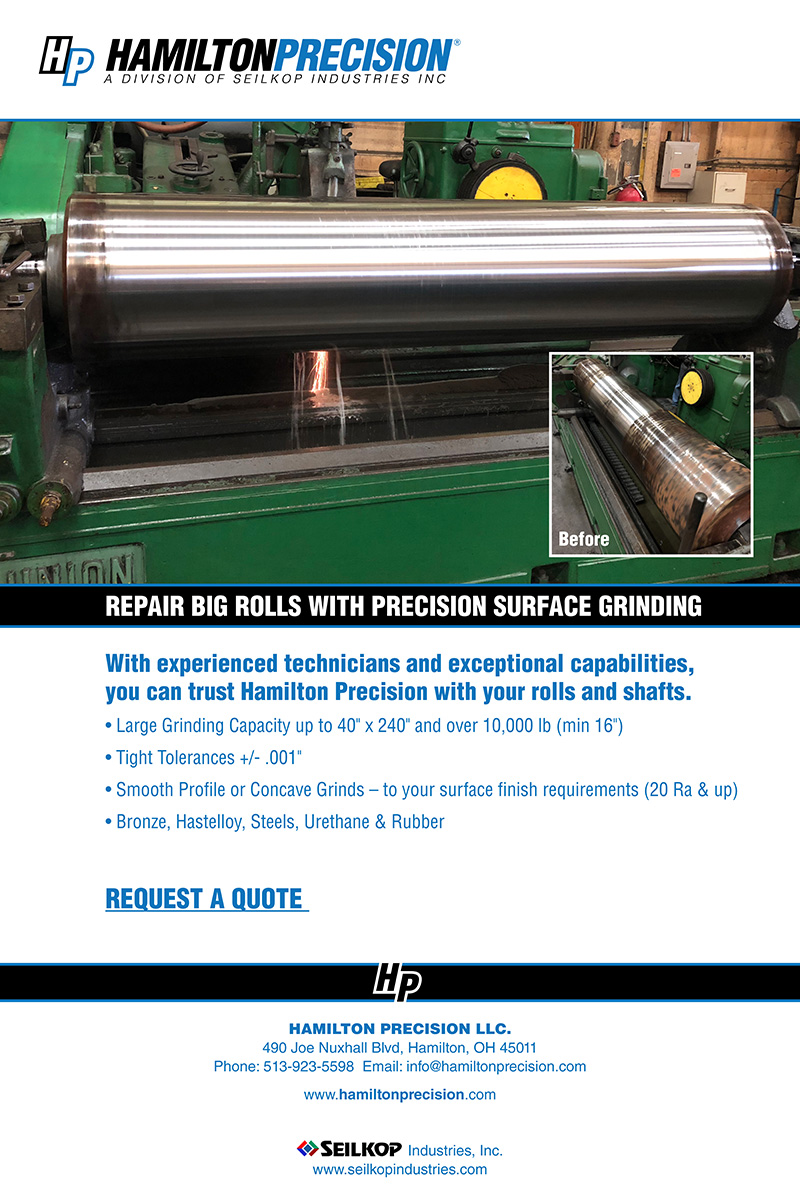 Repair Big Rolls with Precision Surface Grinding - Hamilton Precision